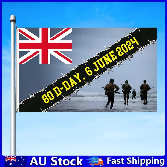 5FTX3FT L D Day Landing Flags Memorial Day Flag for UK Normandy ...