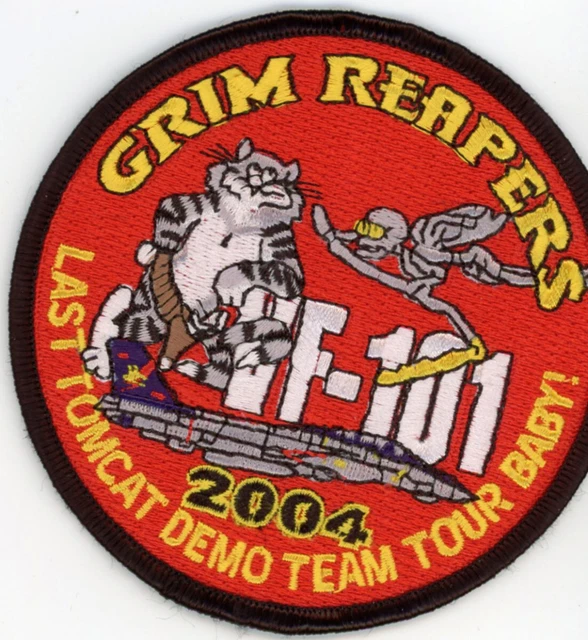 PATCH USN F-14 Tomcat Vf-101 Grim Reapers Last Demo Ream Tour 2004 ...
