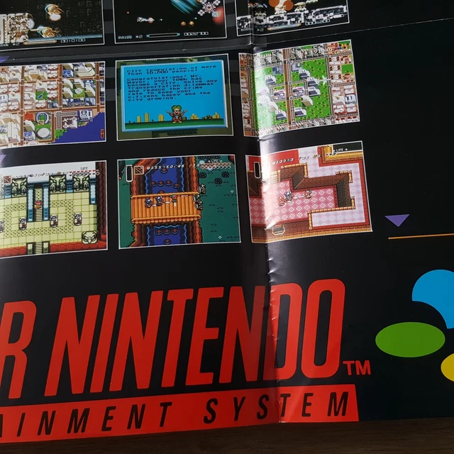 SUPER NINTENDO SNES Poster Anleitung zum Aufbau Großes Plakat EUR 19,95 ...