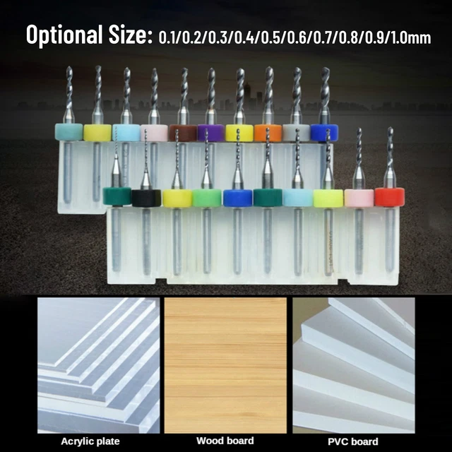 PCB DRILL BITS Circuit Board Cutting Drilling PVC Power Tools Supplies ...