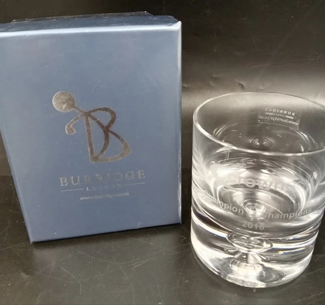 BURRIDGE COMMEMORATIVE BUBBLE Base Glass Crowngolf Champion of ...