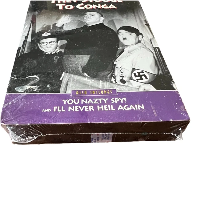 THE THREE STOOGES They Stooge To Conga VHS Vintage Classic New Sealed ...