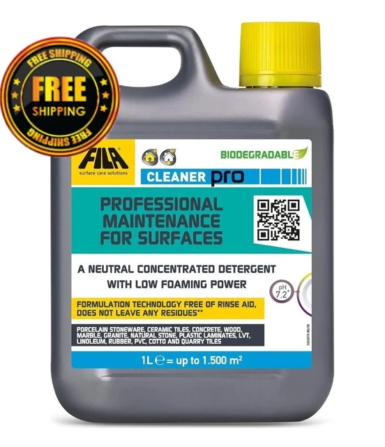 FILA CLEANER PRO 1L Neutral Floor Cleaner Lemon Marble Porcelain Stone ...