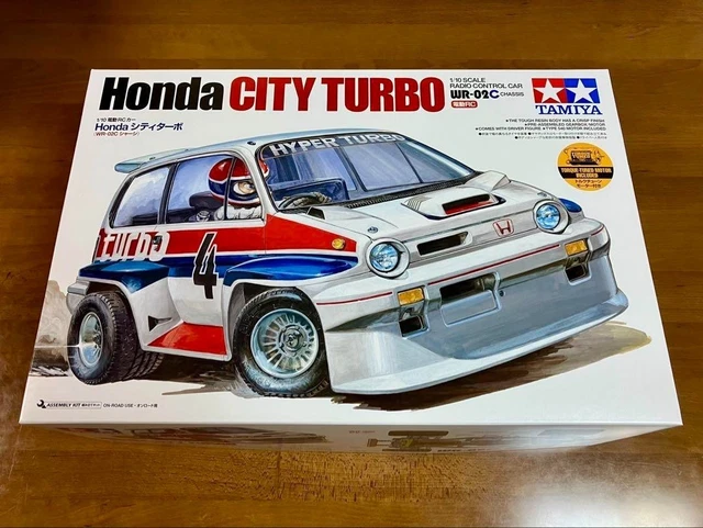 TAMIYA 1/10 SCALE Electric RC 611 Honda City Turbo WR-02C Chassis Model ...