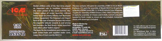 ICM DS3512 : Sowj. Raketenwerfer & Armee-LKW mit Besatzung WW II Kit 1: ...