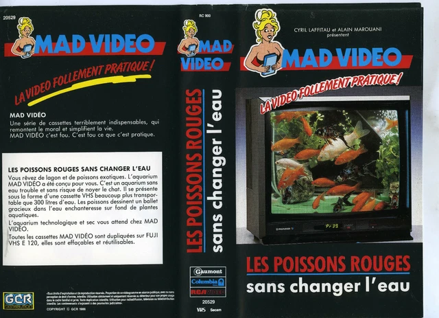 VHS-LES POISSONS ROUGES Sans Change L Eau - Tres Rare-Mad Video-G C R ...