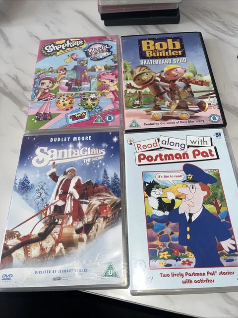 4 DVDS KIDS Bundle Shopkins Postman Pat Bob The Builder Santa Clause ...