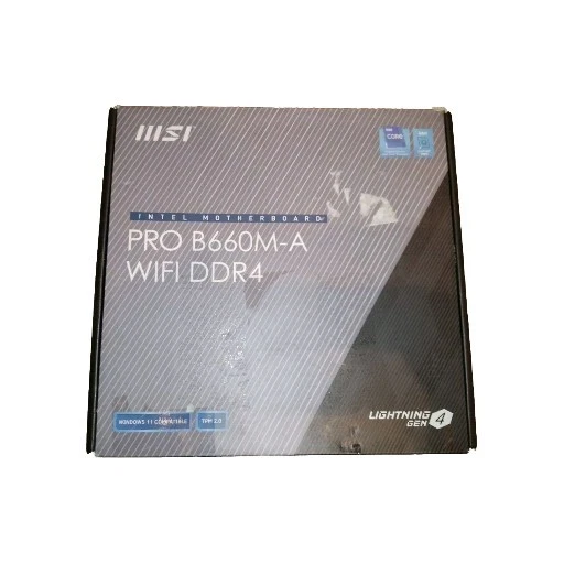 MSI PRO B660M-A WIFI DDR4 LGA 1700 MicroATX Intel Motherboard £78.00 ...