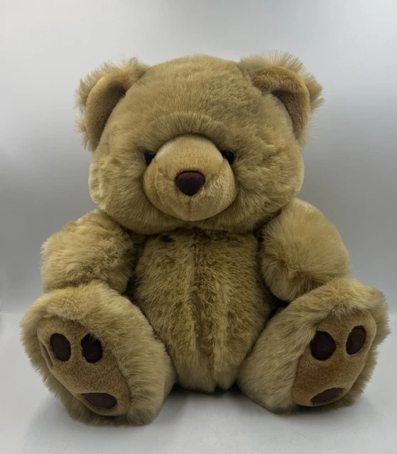 LUXURY GOLDEN BROWN Sitting Bear Extra Cuddly by Metro UK England H 13. ...