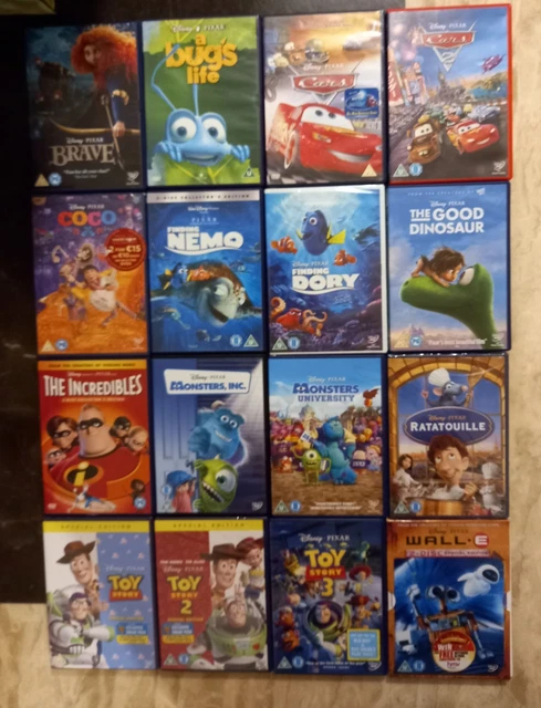 DISNEY PIXAR DVD Collection Bundle Kids Movies Toy Story 1 2 3 Finding ...