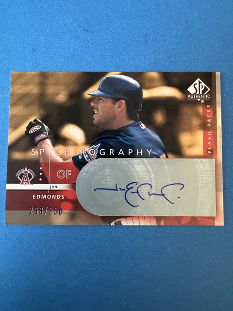 CARTE CHIROGRAPHIQUE AUTHENTIQUE Jim Edmonds dédicacée 2003 SP. 350 ...
