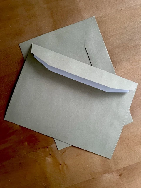 C5 / A5 Envelope 1 Sage Green Sample Envelope Sent Folded £1.25 ...