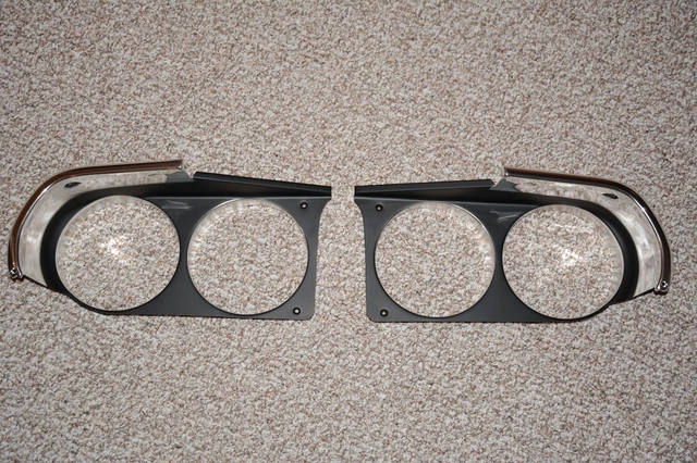 FITS DODGE CHALLENGER Headlight Bezels lamp bezel trim housing LH RH ...
