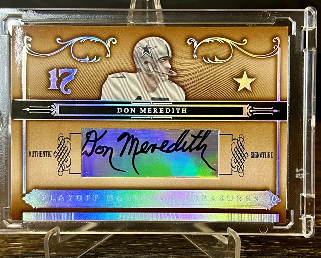 DON MEREDITH 2006 Playoff National Treasures Auto #79 62/99 Ssp Cowboys ...