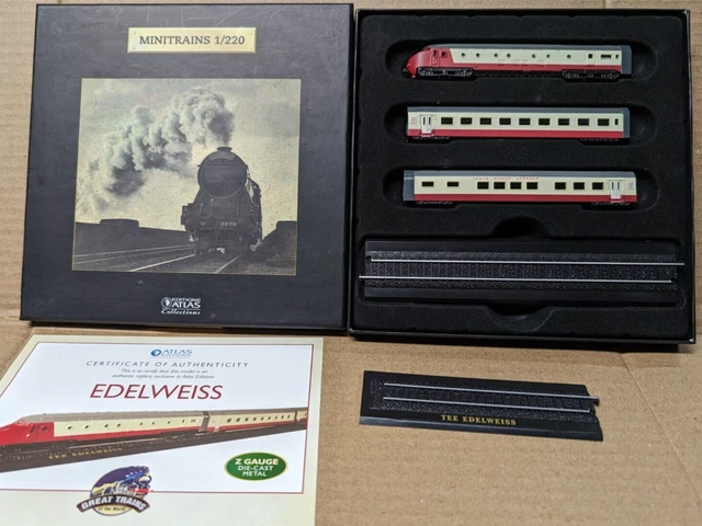 ATLAS EDITIONS MINITRAINS Edelweiss 1/220 Scale Boxed Model £9.95 ...