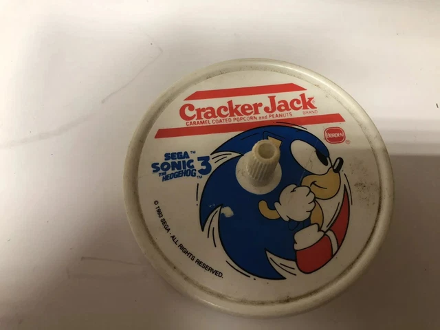 1993 SEGA SUPER Sonic 3 the Hedgehog Cracker Jack Spinner Top £5.65 ...