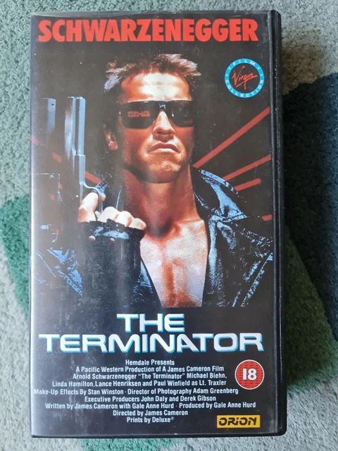 THE TERMINATOR VHS Video Tape Retro 1988 Virgin Vision Arnold ...