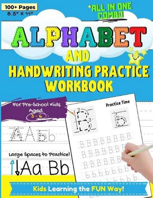 ALPHABET AND HANDWRITING Practice Workbook For Preschool Kids Ages 3-6 ...