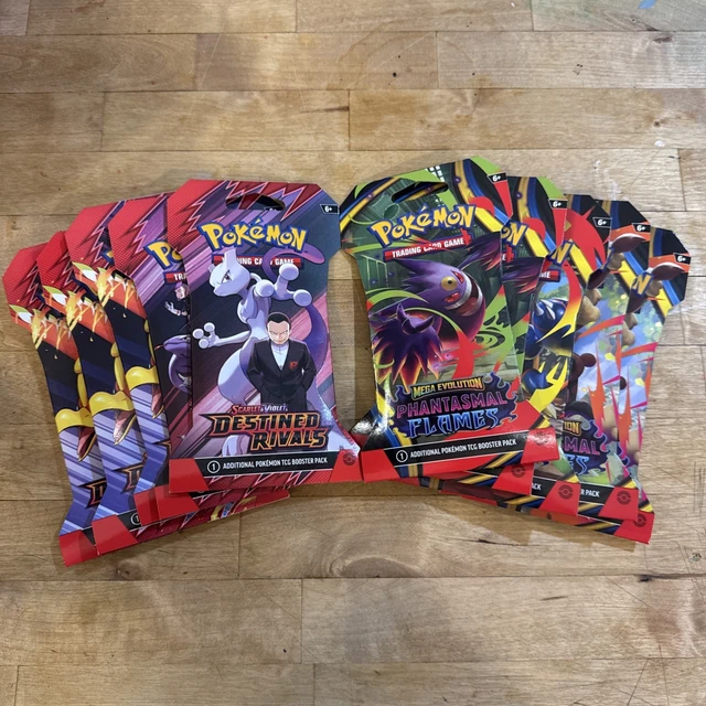 POKÉMON PHANTASMAL FLAMES And Destined Rivals x10 Sleeved Booster Packs ...