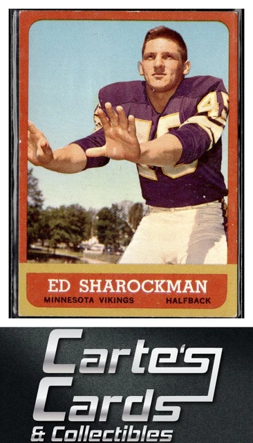 ED SHAROCKMAN 1963 Topps #105 recrue Vikings du Minnesota EUR 3,29 ...