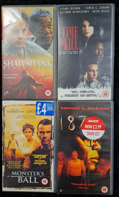 VHS THE SHAWSHANK Redemption / 187 / Monsters Ball / A Time To Kill £9. ...
