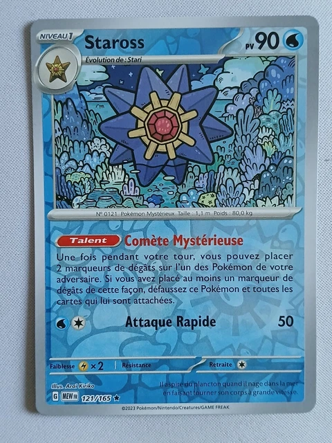 CARTE POKÉMON FRANCAIS REVERSE Staross (MEW 121) 151 [NM] 26.05.2025A EUR 5,00 - PicClick FR