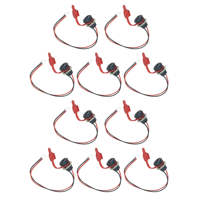 10pcs Usb Type C Connector 2 Pin Waterproof Charging Jack Port With Nut