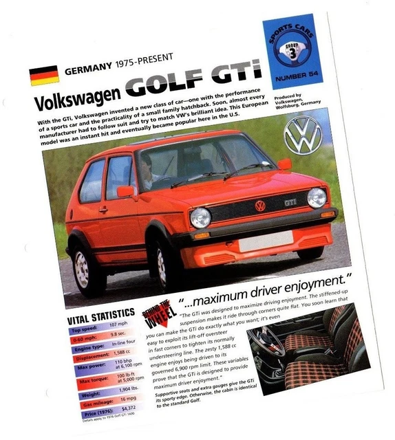 Fiche Technique Golf Gti