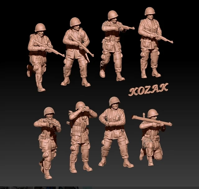 WW2 US PARATROOPERS Full Set Soldiers 1/16th Resin Printed £52.81 ...