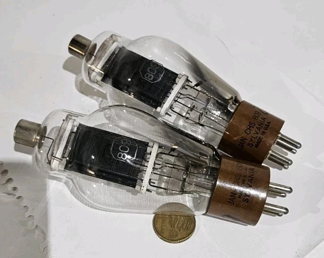 809 PAIR SYLVANIA Tubes Hifi For Valve Amplifier Radio Tested Nos $48. ...