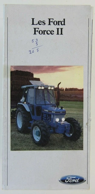PROSPECTUS BROCHURE TRACTEUR FORD FORCE II tractor traktor trattore prospekt EUR 19,99 - PicClick DE