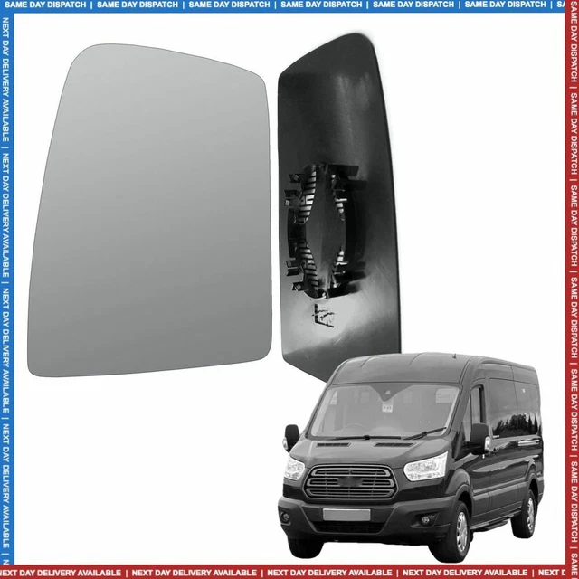 FORD TRANSIT LEFT Passenger wing mirror glass 2014-2023 door side ...