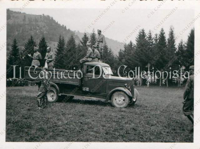 1940 WW2 PEDAVENA Pian d'Avena Soldati Carro Alfa Romeo Belluno Foto ...