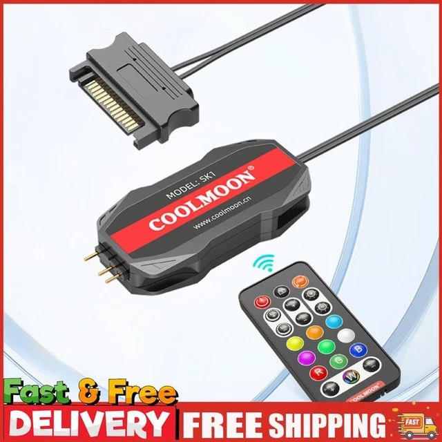 ARGB MINI CONTROLLER HUB Adapter ARGB 5V 3PIN To SATA RGB Remote ...