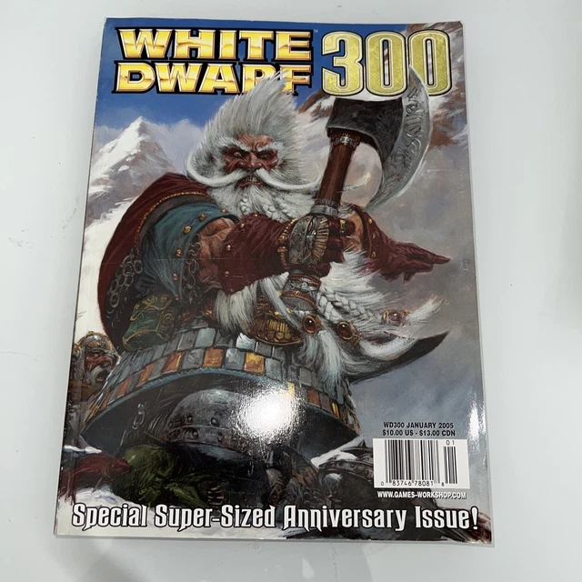GAMES WORKSHOP WHITE Dwarf #300 "Super Sized Anniversary Issue" Mag $10 ...