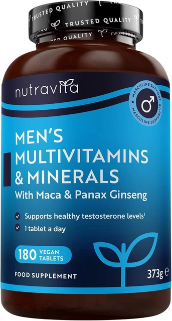 NUTRAVITA MEN'S MULTIVITAMINS and Minerals - 25 Essential Active ...