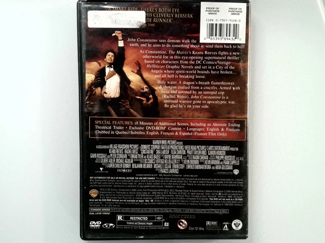 CONSTANTINE DVD 2005 Full-Screen Edition Keanu Reeves Special Features ...
