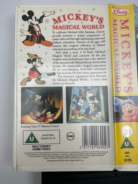 DISNEY VHS DISNEY Mickey's Magical World VHS PAL Video With Clamshell ...
