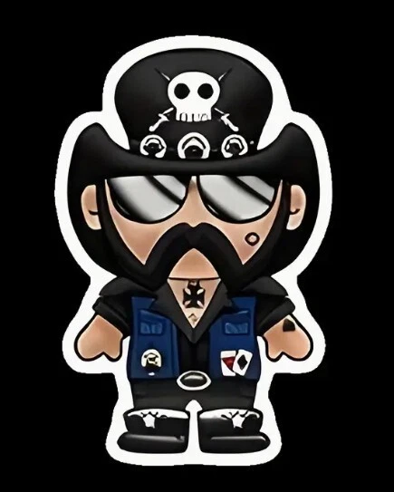 LEMMY KILMISTER MOTORHEAD - Classic Cartoon Vinyl Sticker LOW STOCK £4. ...