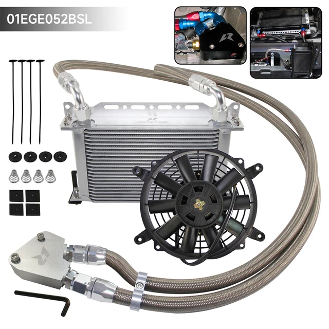 22 ROW ENGINE Oil Cooler Kit+Sandwich Plate adapter For LS1 LS2 LS3 ...