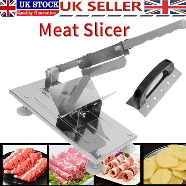 COMMERCIAL LARGE MANUAL Frozen Meat Food Slicer Beef Mutton Roll Cheese ...
