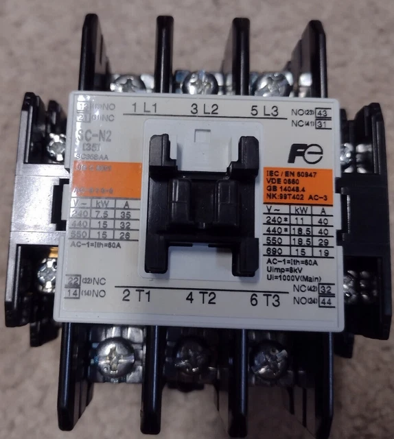 FUJI ELECTRIC SC-N2 SC35BAA 600V 60A 3Phase Contactor £60.00 - PicClick UK