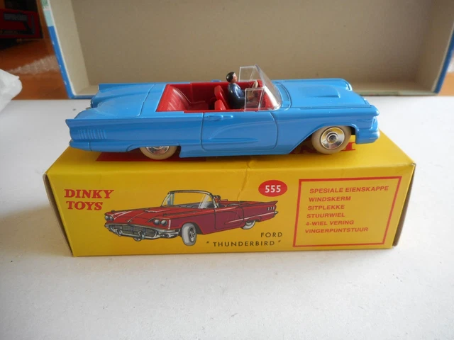 DINKY BY NOREV 555 Cabriolet Ford Thunderbird 1:43 Blue Dist By Atlas ...