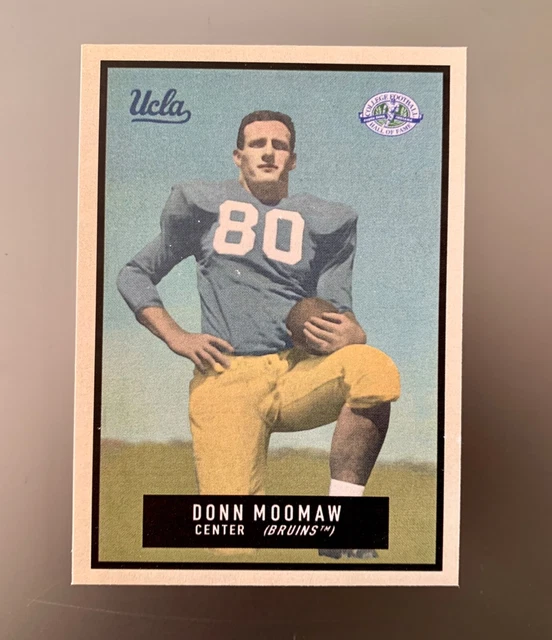 CARTE DE FOOTBALL art personnalisée Donn Moomaw 1951 Topps Magic Design ...