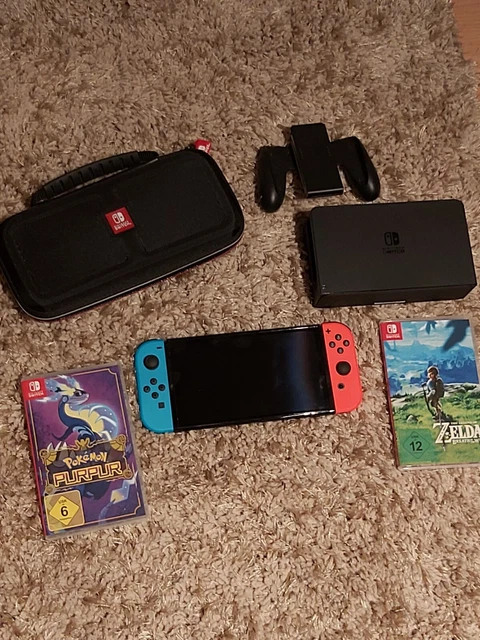 CONSOLE NINTENDO SWITCH OLED avec Zelda BOTW et Pokémon violet {SANS ...