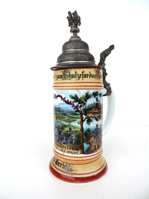 ALTER RESERVISTENKRUG KÖNIGLICHE Bayer 8 Infanterie Regiment Metz 1897 ...