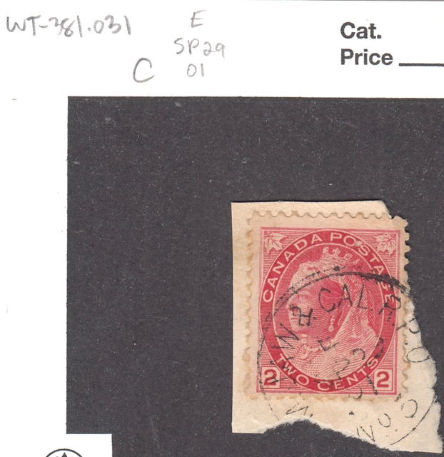 CANADA: #77 2C QV Numeral, RPO WT-381.031 RF C* CDS SON Used $1.25 ...
