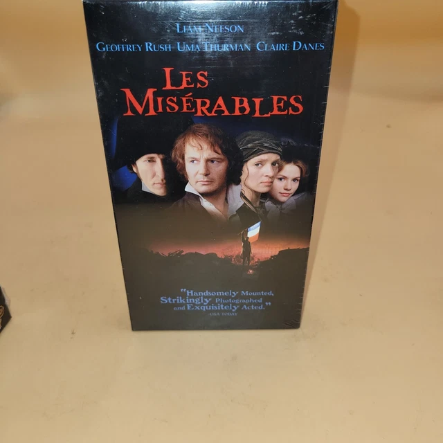 LES MISERABLES VHS Tape 1998 Liam Neeson Uma Thurman Factory Sealed New ...