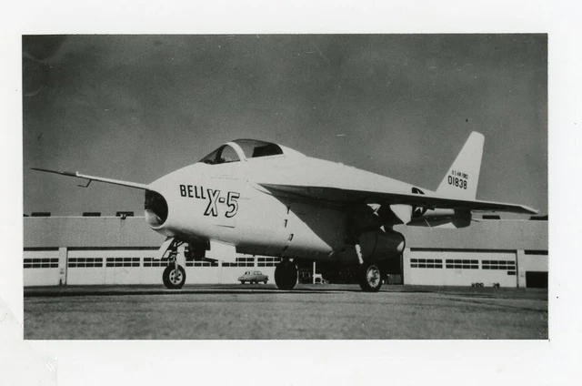 PHOTOGRAPH OF BELL X-5 01838 (based on Messerschmitt P.1101) 1951 £1.85 ...