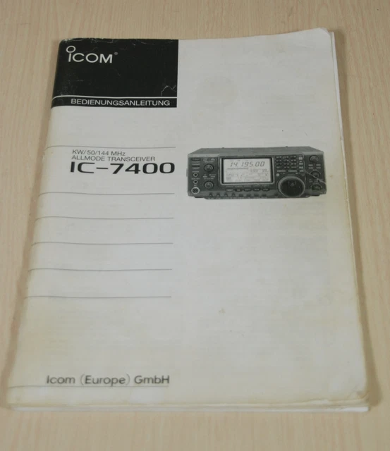 ICOM IC-7400 ALL Mode RICETRASCEIVER manuale utente tedesco. EUR 18,00 ...